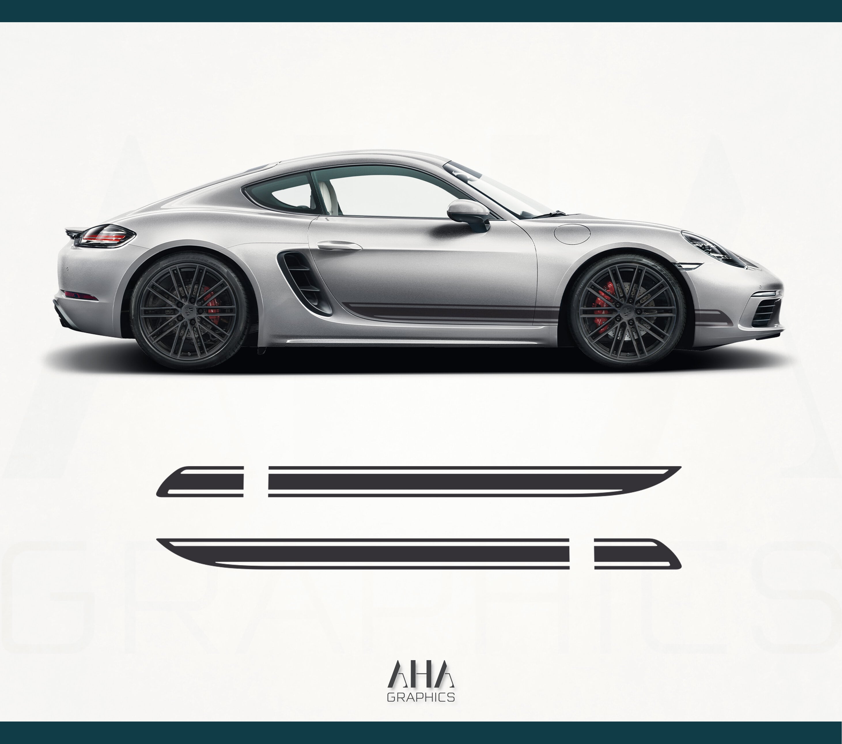 718 Cayman Side Stripes Decals – AHA Graphics