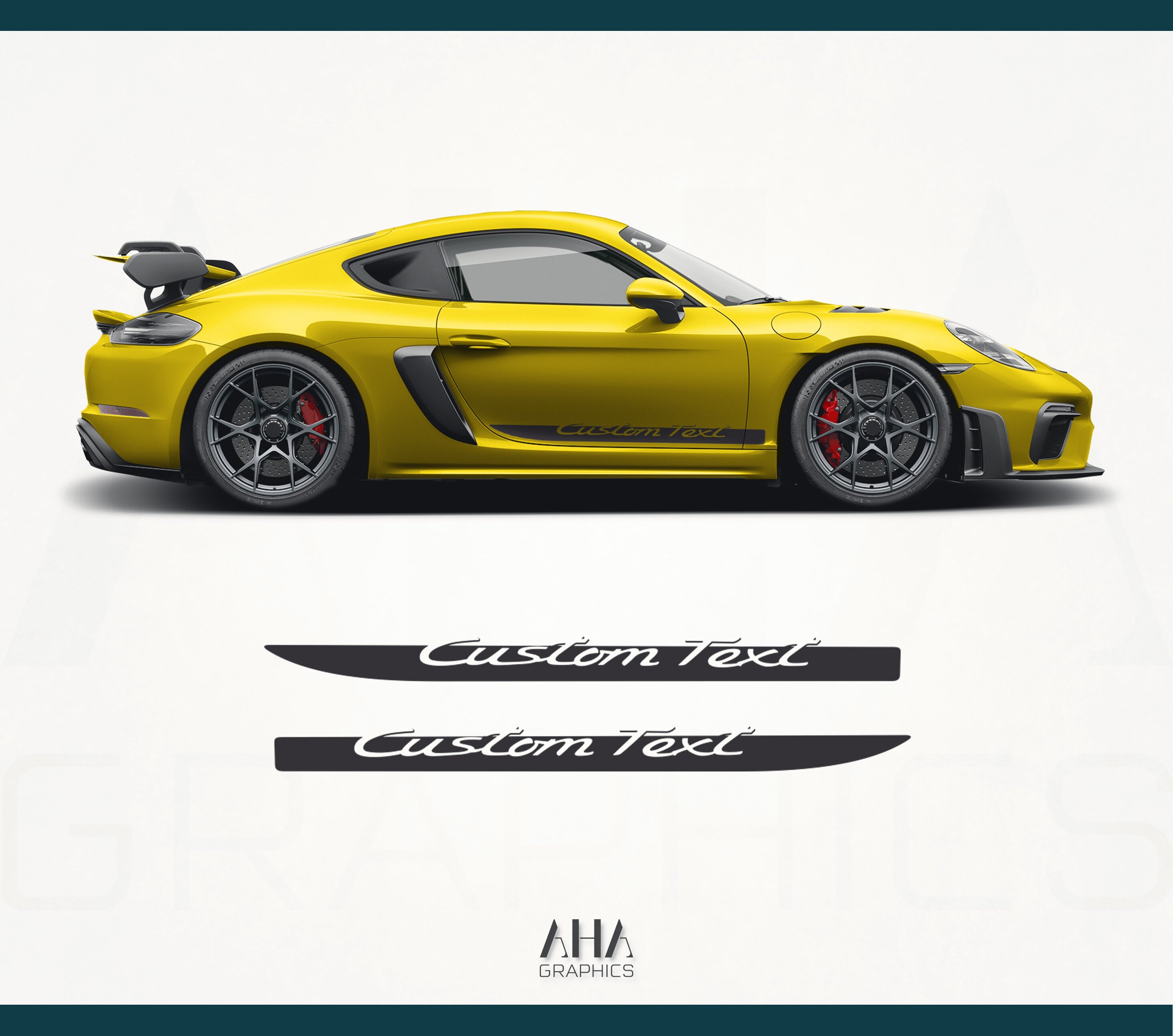 718 Cayman GT4RS 982 Side Stripes Decals – AHA Graphics