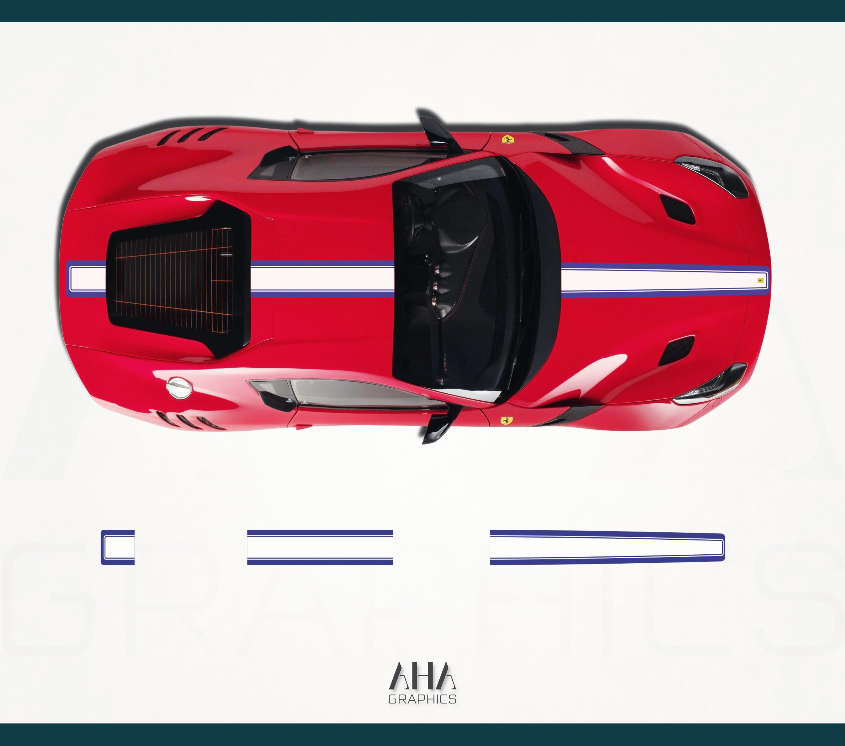 Ferrari F12 Berlinetta Center Stripes Decals – AHA Graphics