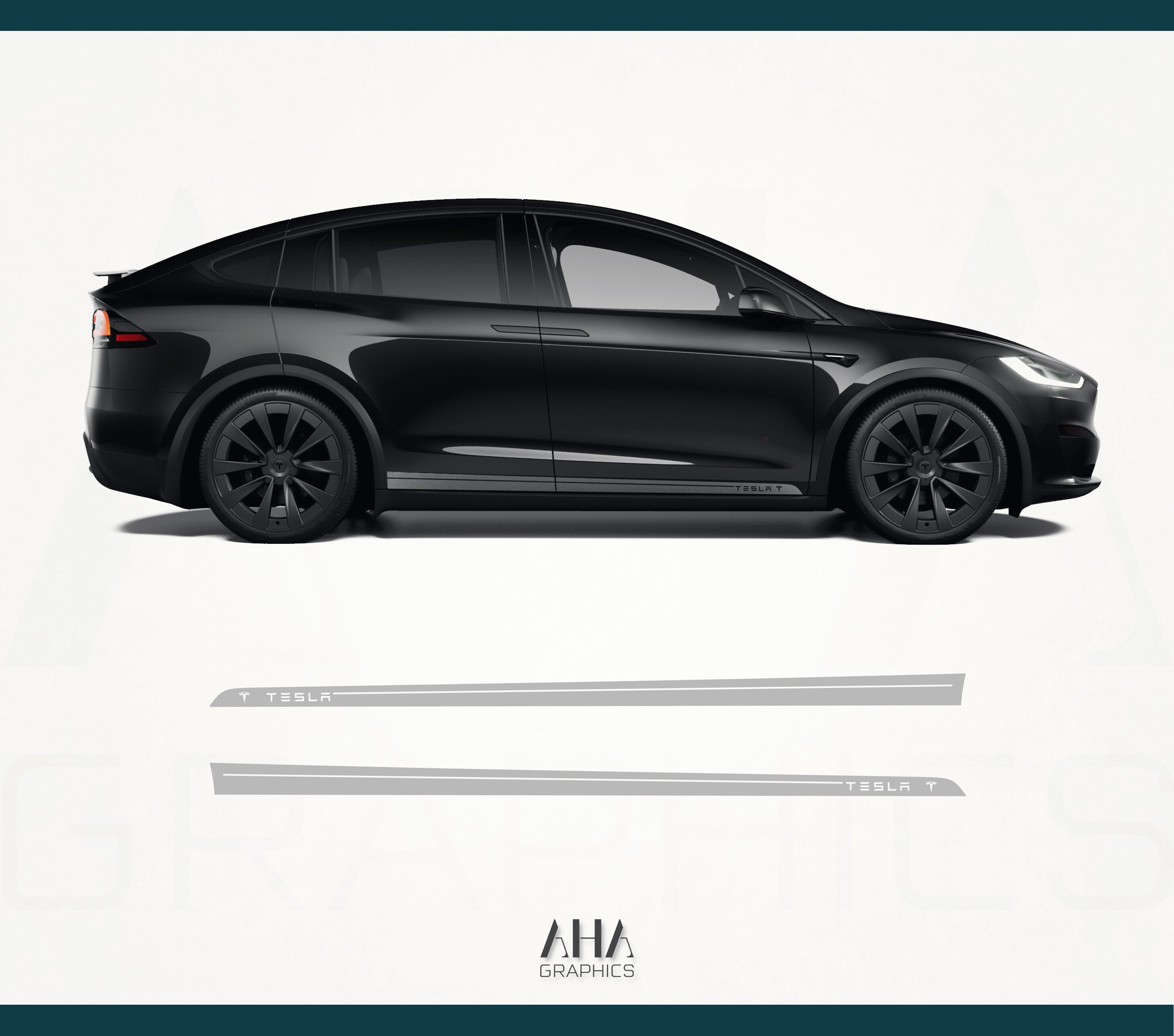 Tesla Model X Side Stripes Decals – AHA Graphics