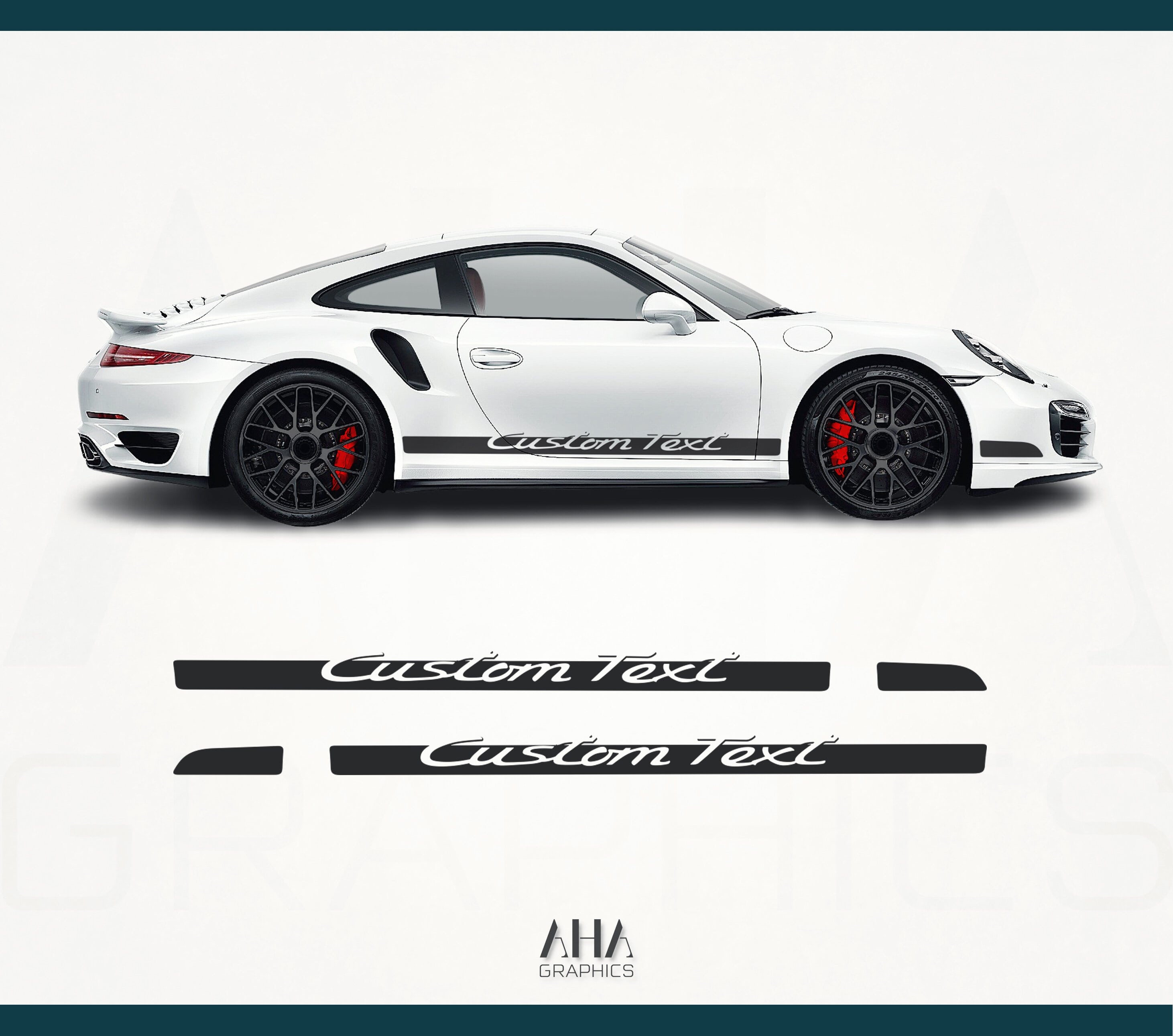 Side Stripes Decals for 991 911 Turbo Carrera Turbo S Carrera S 4S ...