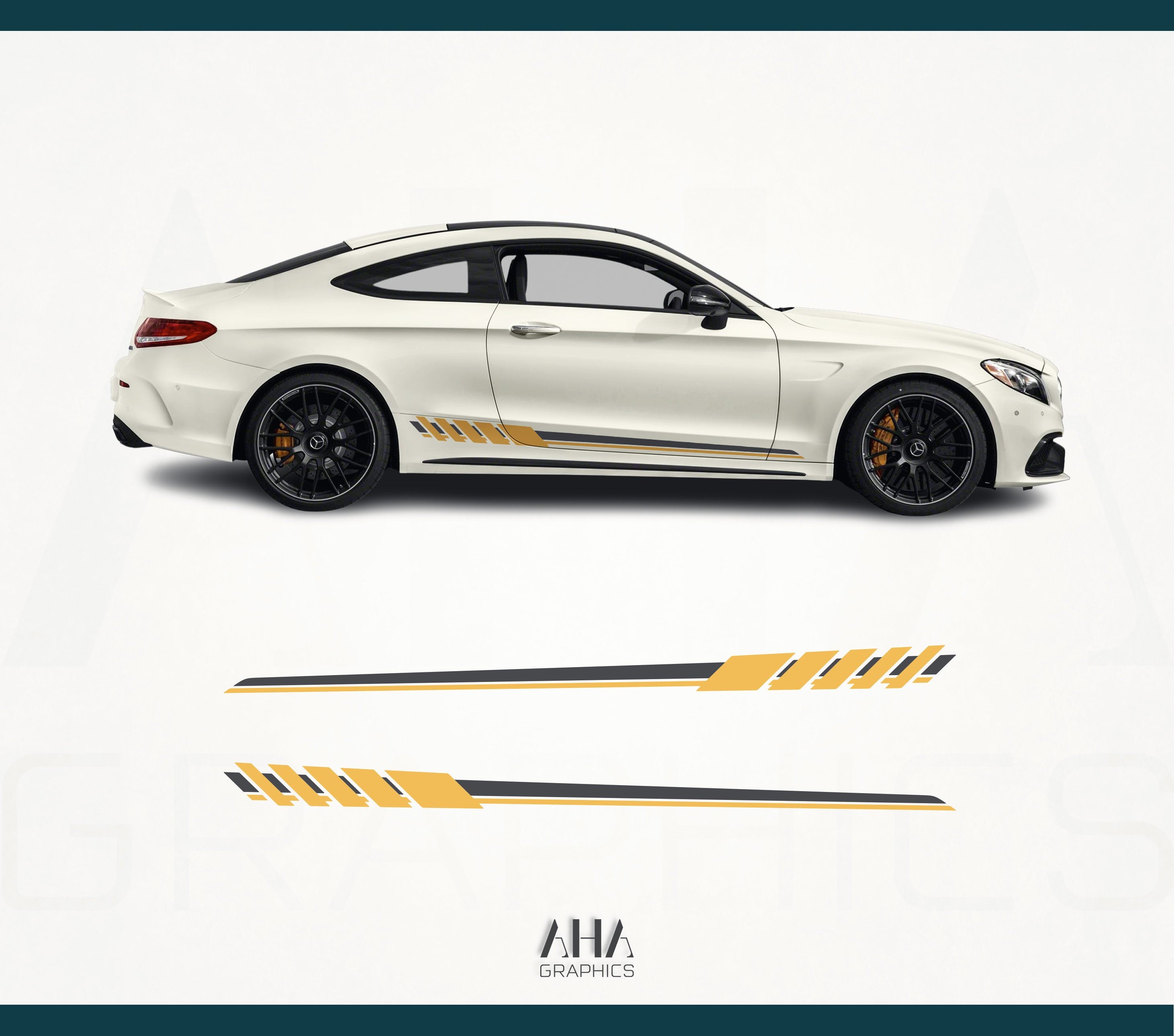 Mercedes AMG C63 Coupe Final Edition Side Stripes Decals – AHA Graphics