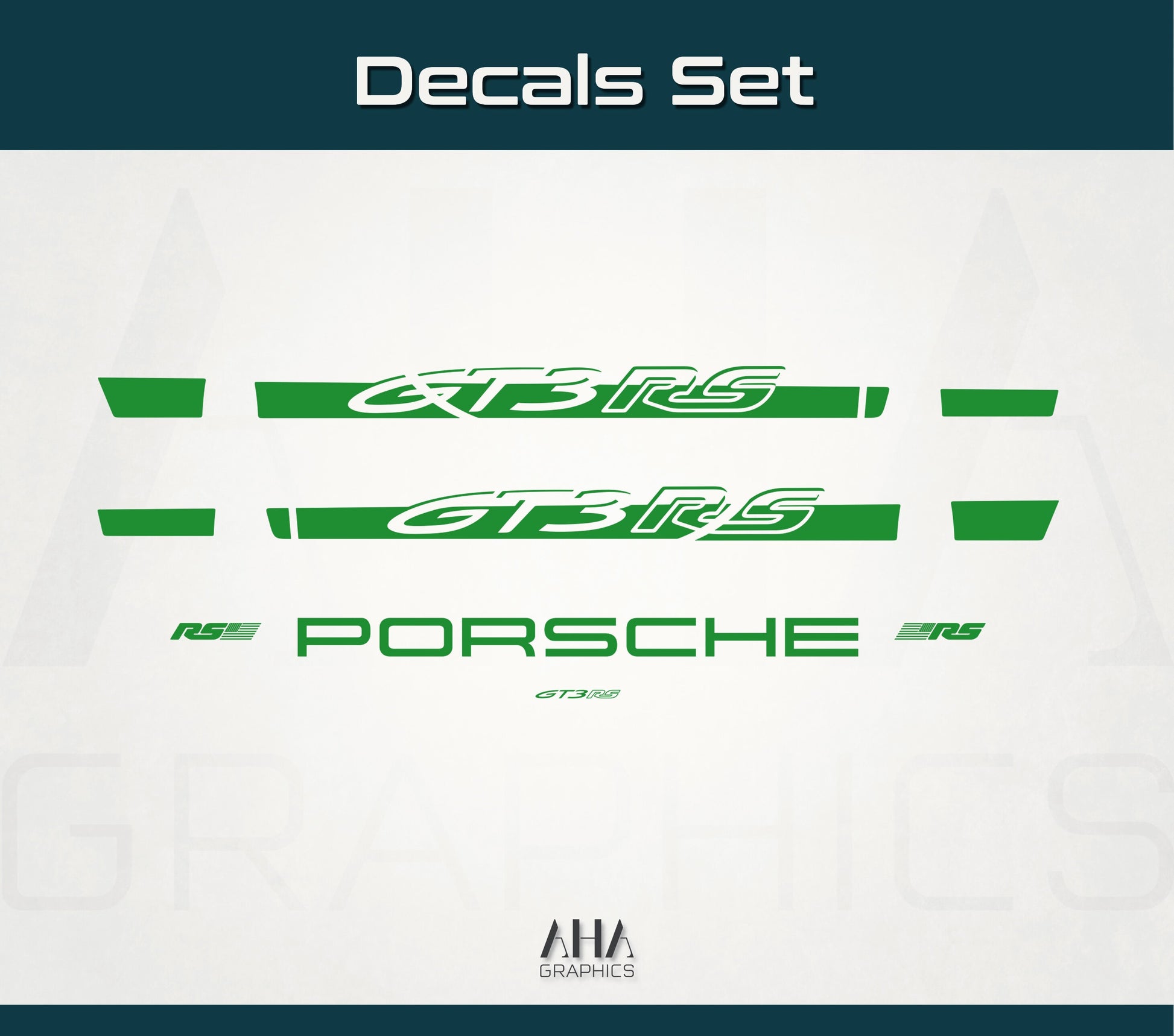 Porsche 992 GT3 RS Tribute Package Side Stripes Decals – AHA Graphics