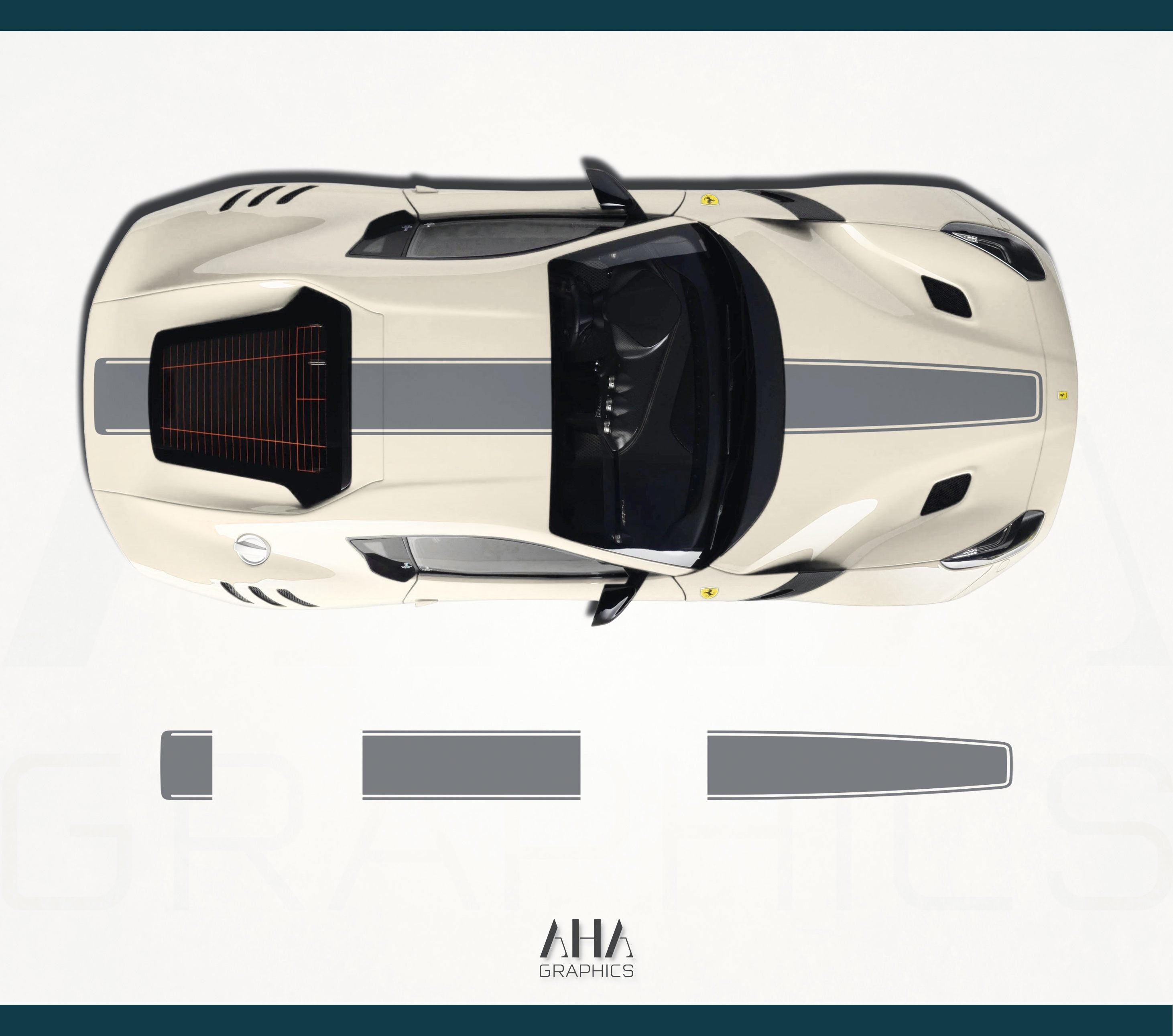 Ferrari F12 Berlinetta Center Stripes Decals – AHA Graphics