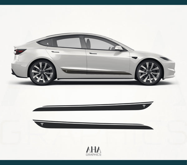 Tesla Model 3 Refresh Side Stripes Decals – AHA Graphics