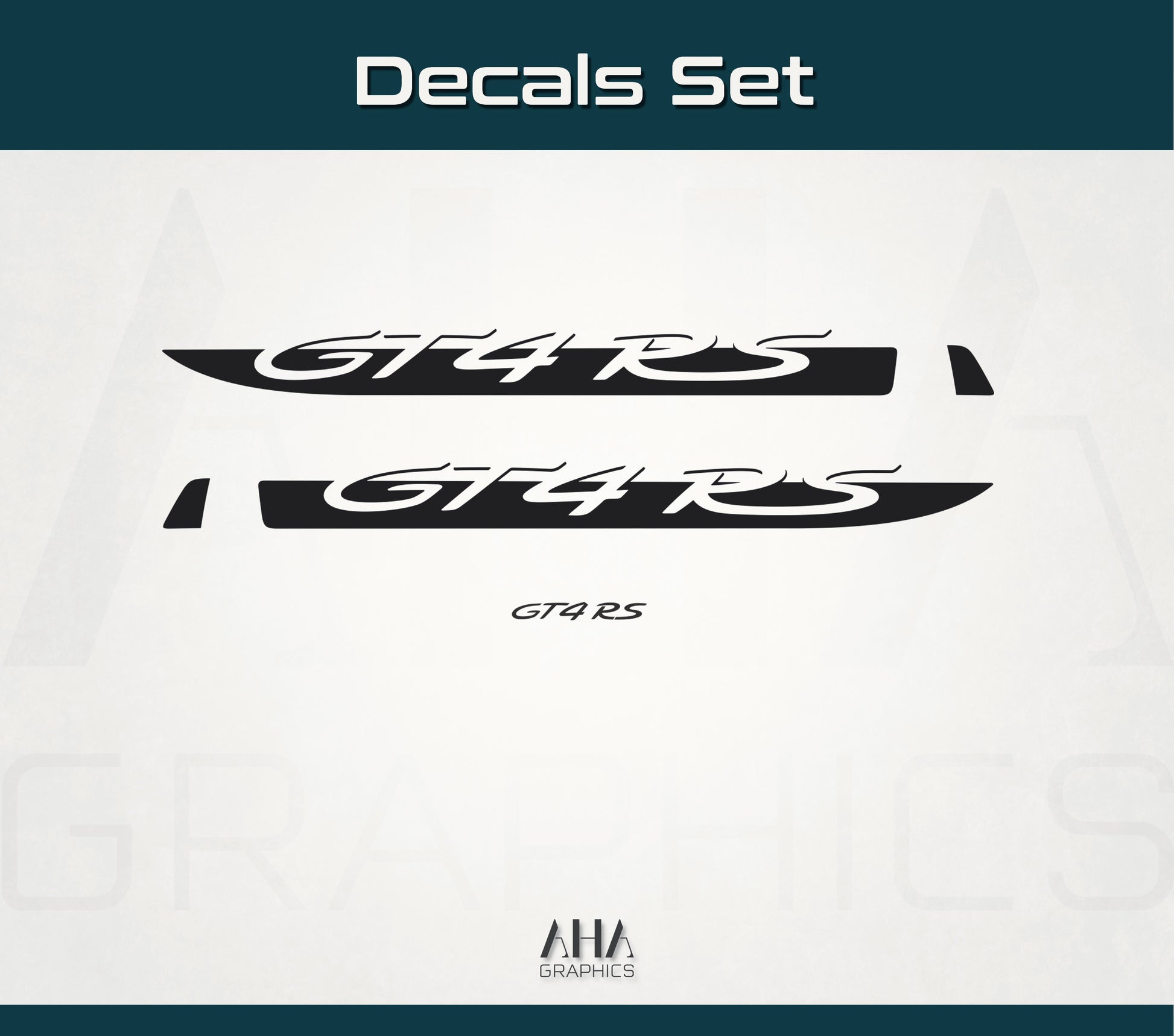 Porsche 718 Cayman GT4 RS Side Stripes Decals – AHA Graphics