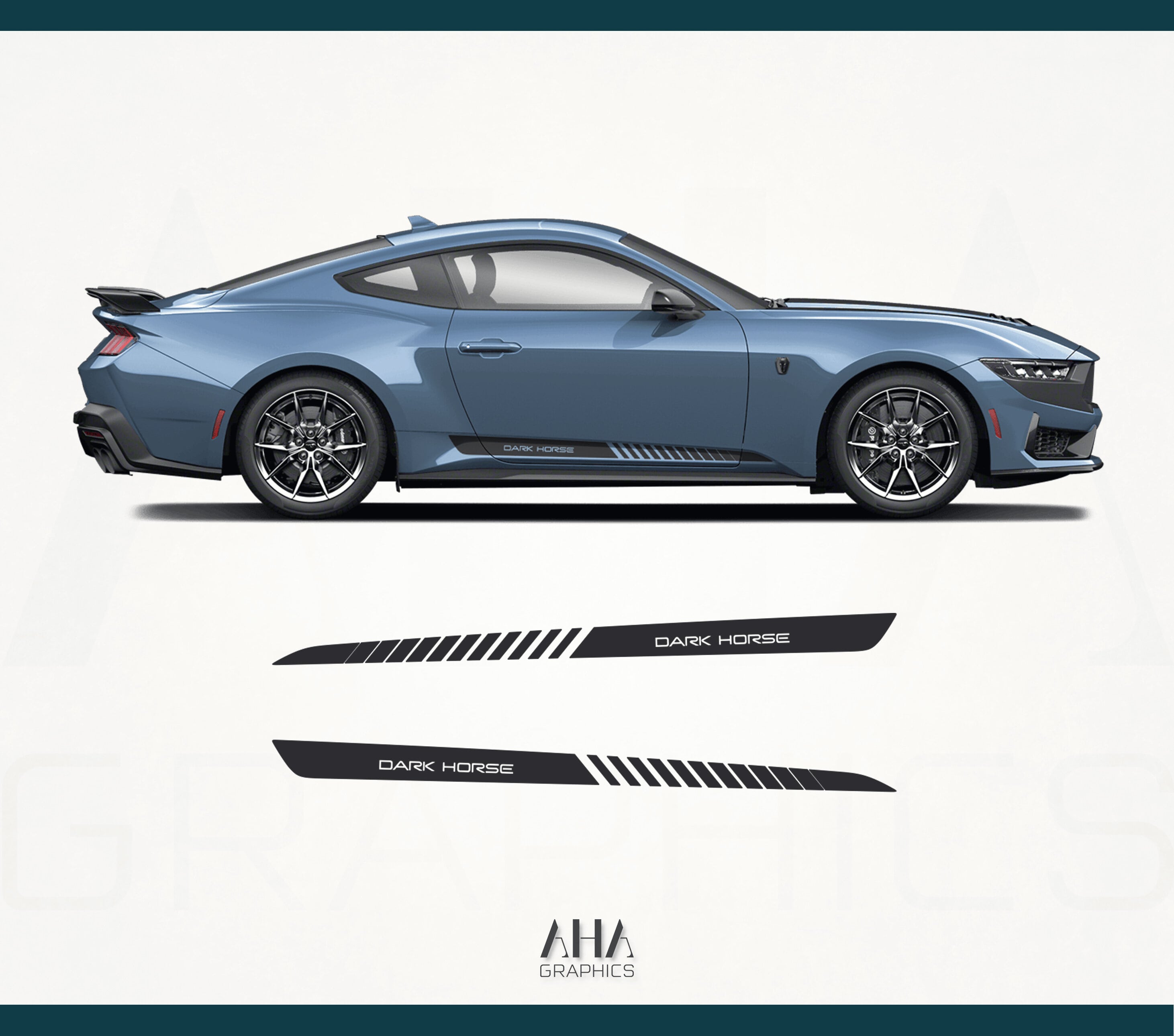 Ford Mustang Dark Horse Side Stripes Decals – AHA Graphics