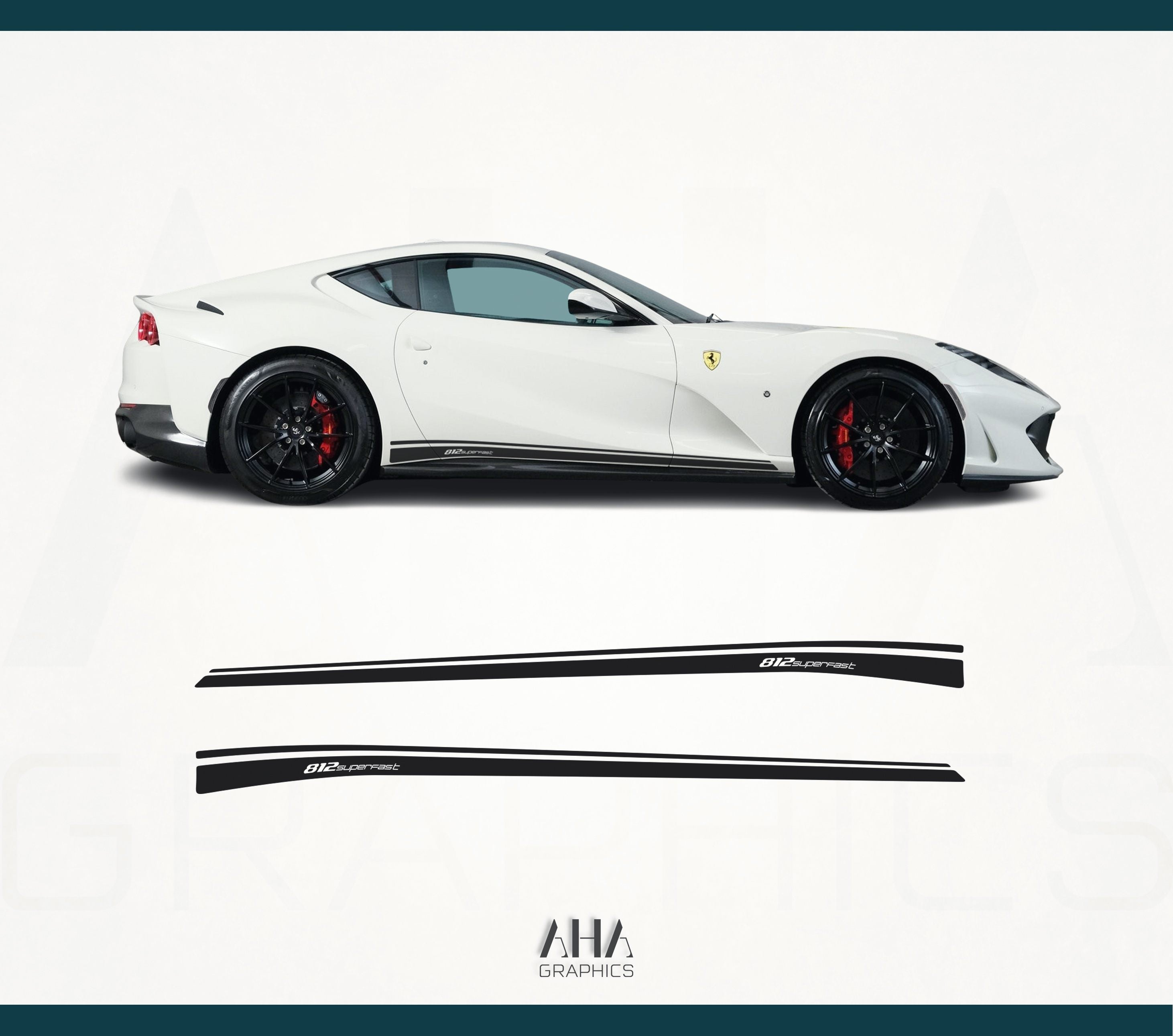 Ferrari 812 Superfast 812 GTS Side Stripes Decals – AHA Graphics