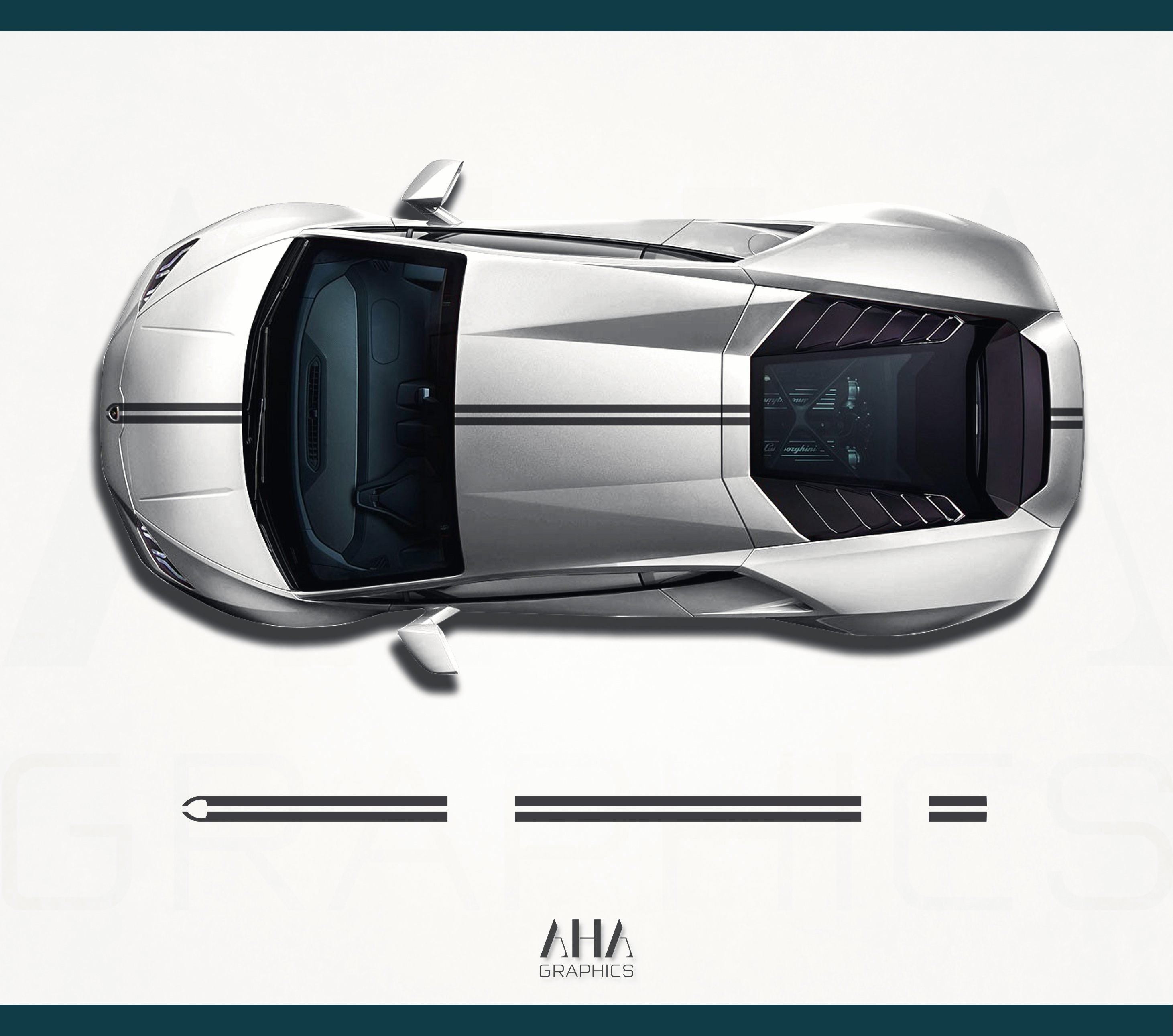 Lamborghini Huracan Center Stripes Decals – AHA Graphics