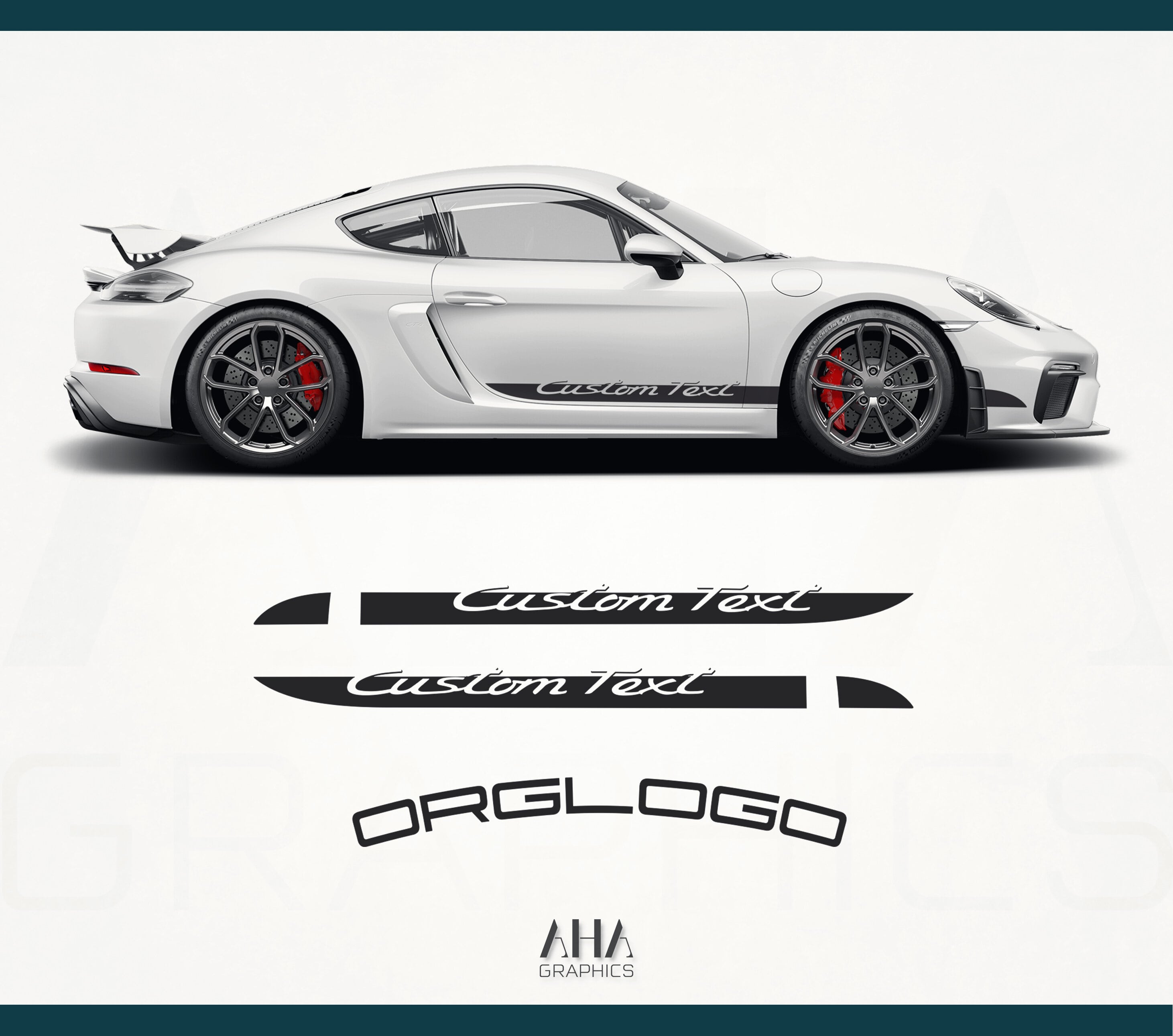 718 Cayman GT4 RS Side Stripes Decals – AHA Graphics