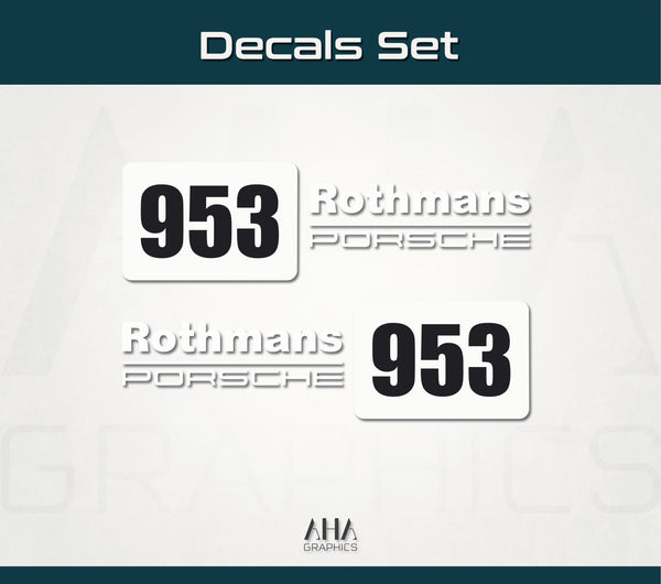 Porsche 911 Dakar 992 Rothmans Side Decals – AHA Graphics