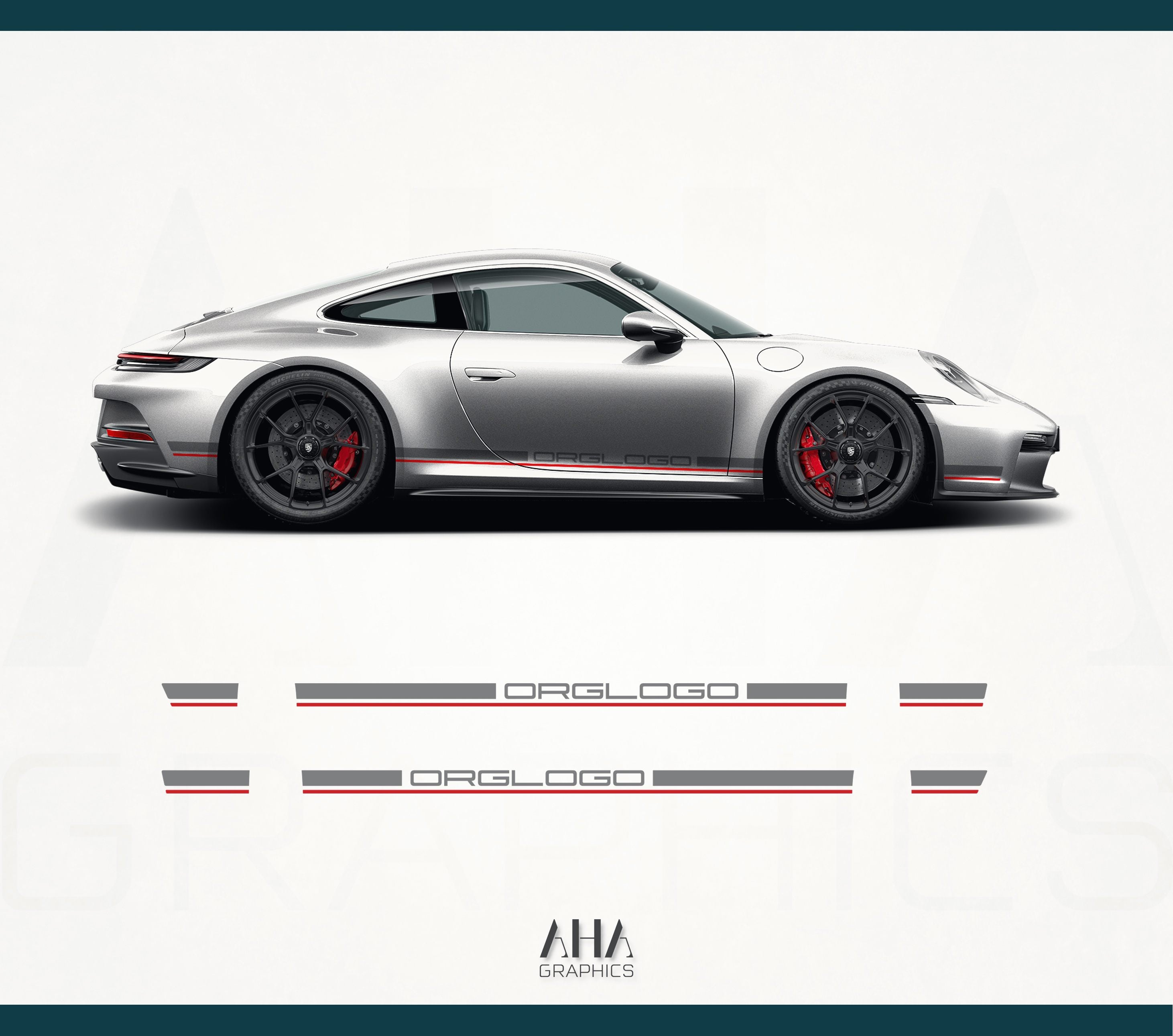 992 911 GT3 Touring Side Stripes Decals – AHA Graphics