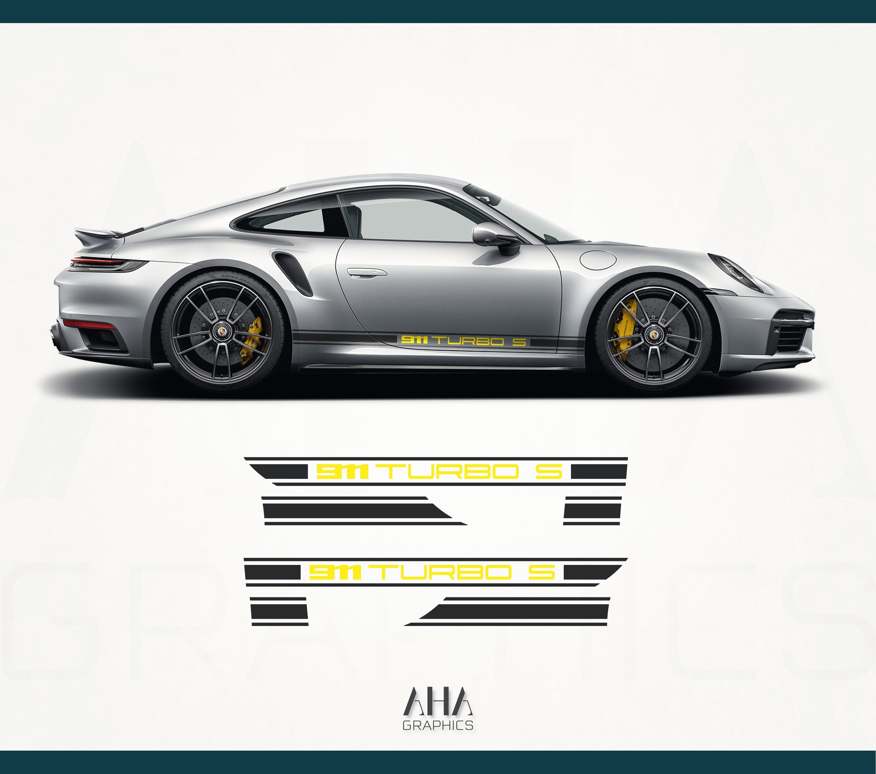 992 911 Turbo S Side Stripes Decals – AHA Graphics