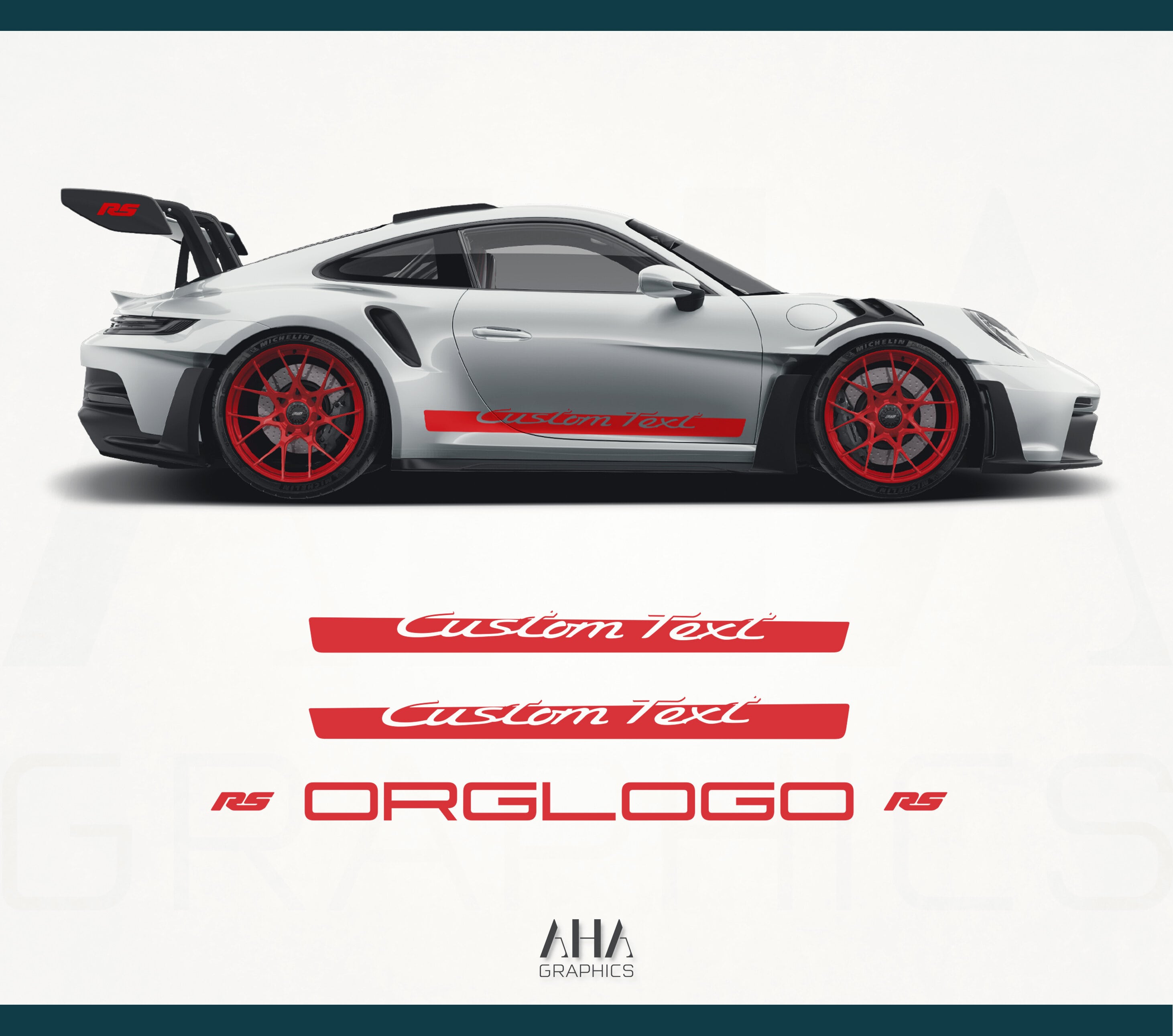 992 GT3 RS Side Stripes With Wing Decals – AHA Graphics