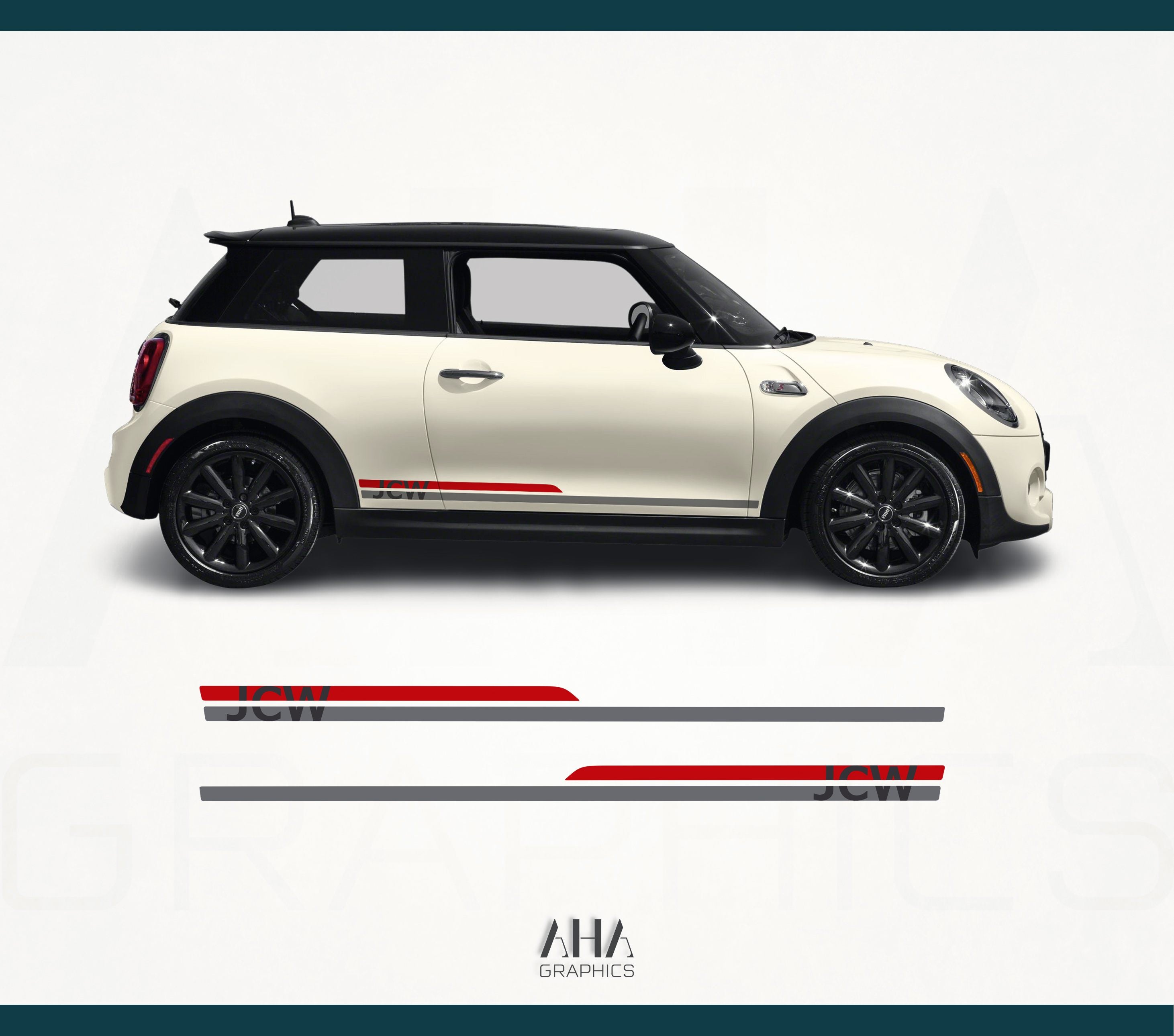 Mini Cooper S Mini Cooper JCW Side Stripes – AHA Graphics