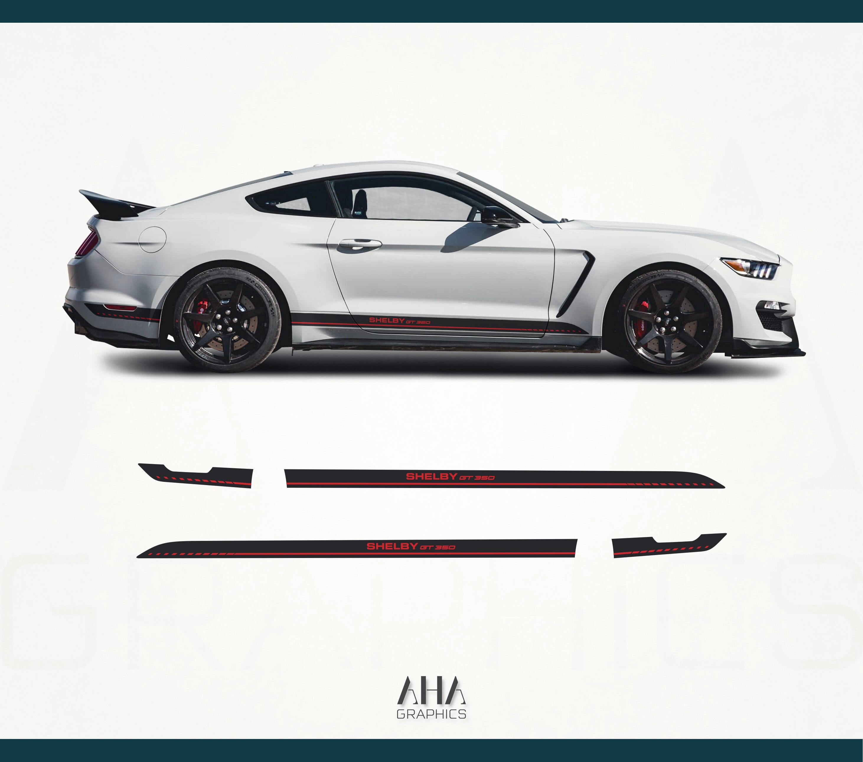 Ford Mustang Shelby GT 350 Side Stripes Decals – AHA Graphics