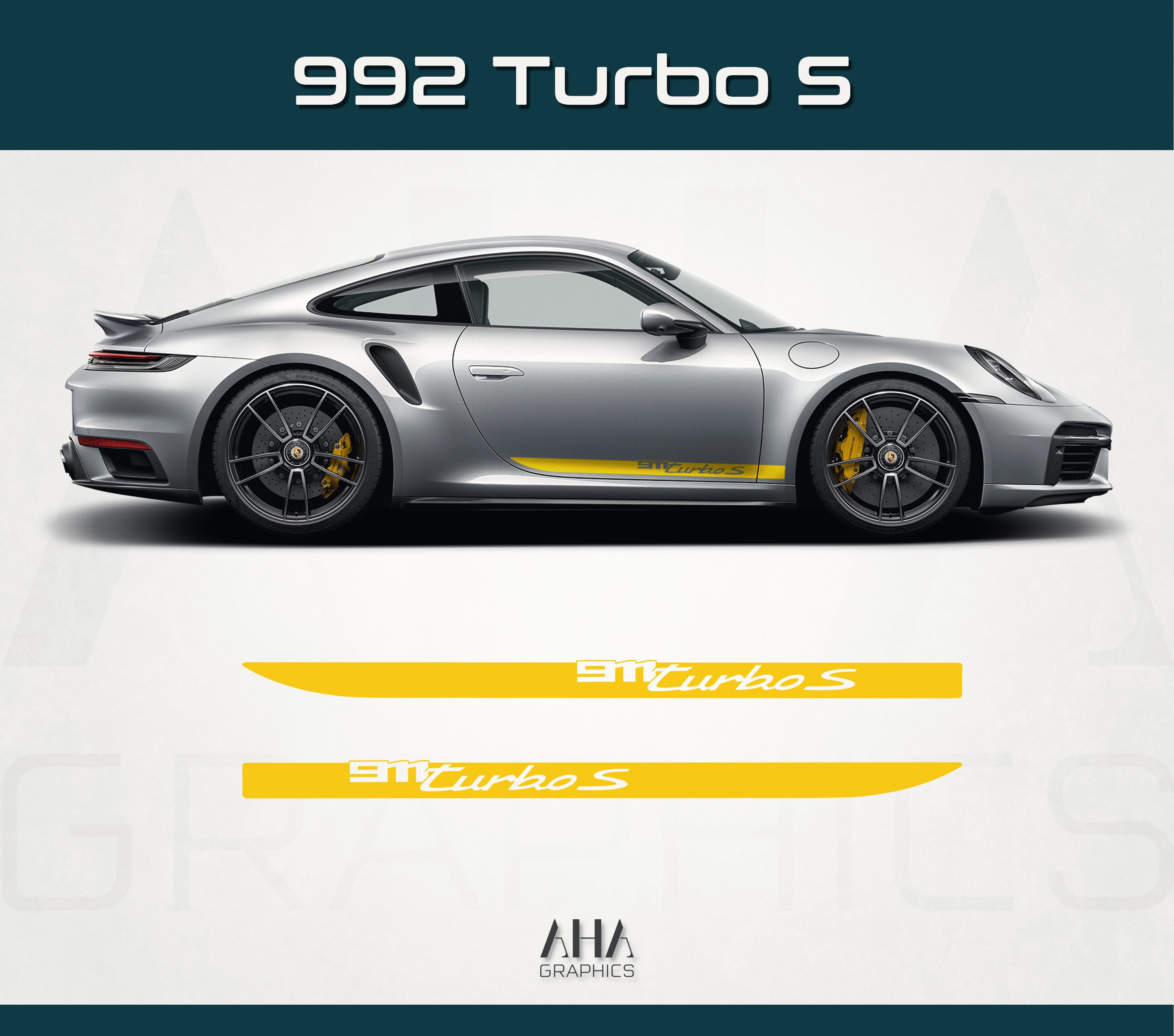 Porsche 992 911 Turbo S Side Stripes Decals – AHA Graphics