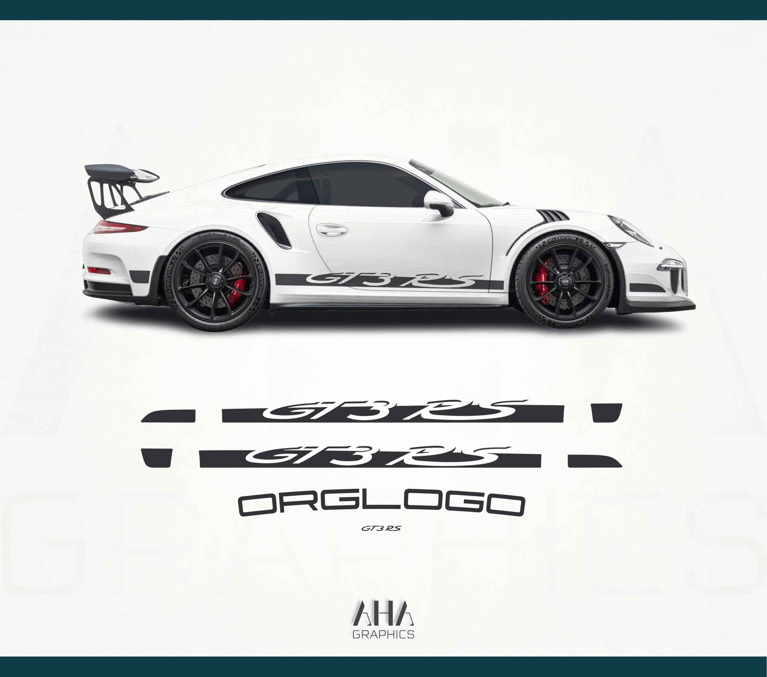 991 911 GT3RS Side Stripes Wing Decals – AHA Graphics