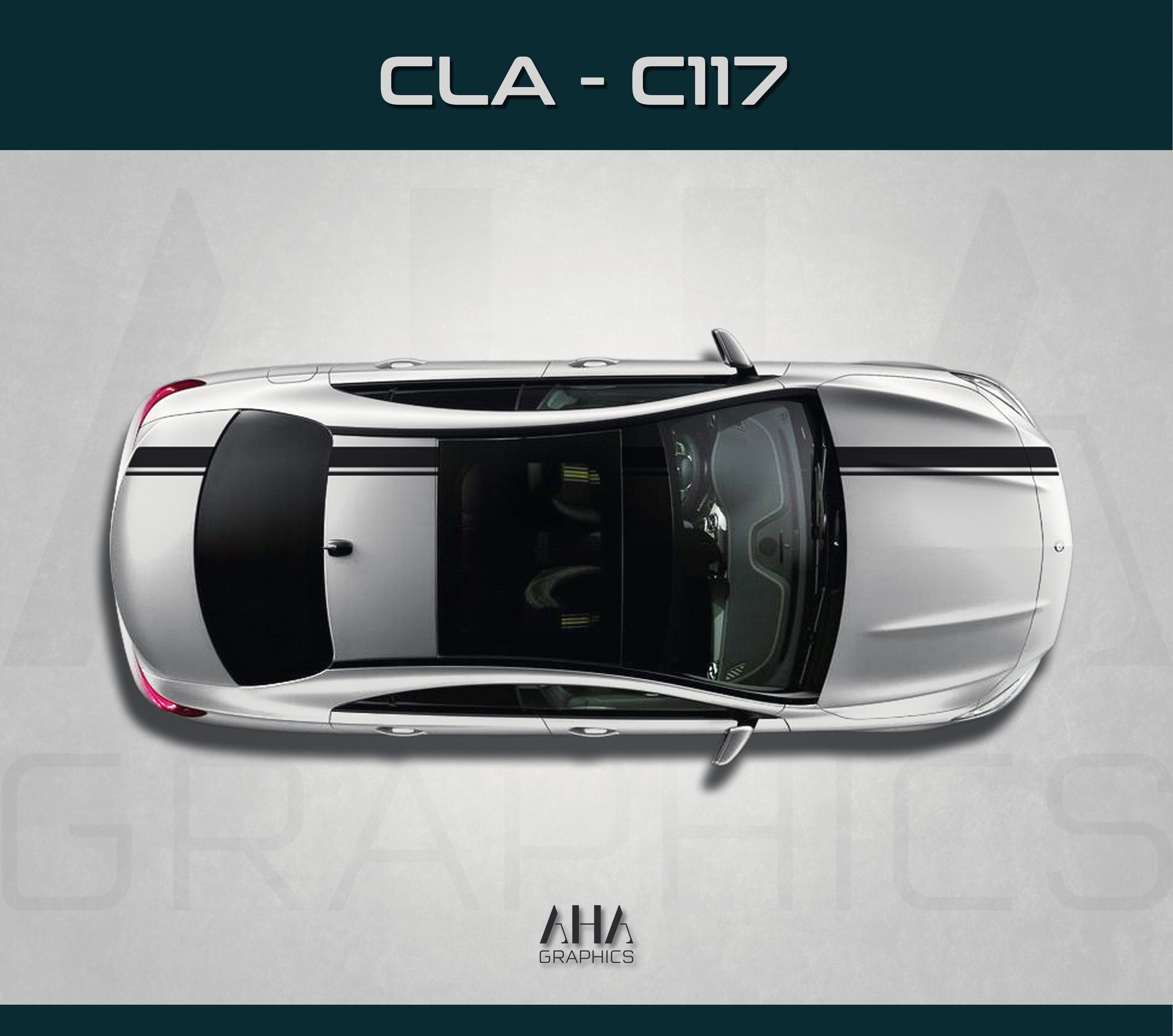 Center Stripes Decals for Mercedes CLA C117 – AHA Graphics