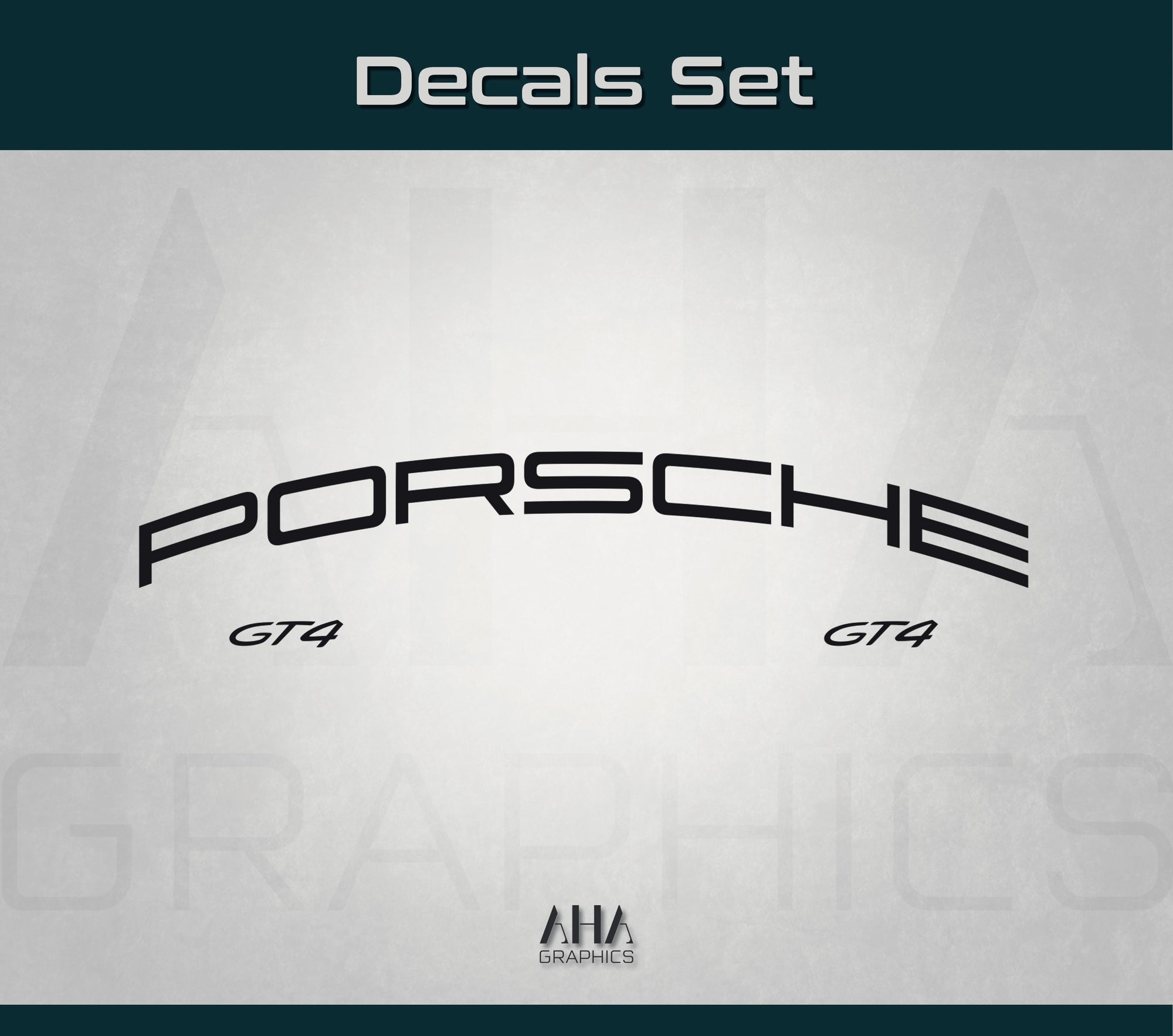 Wing Decals for Porsche GT4 – AHA Graphics