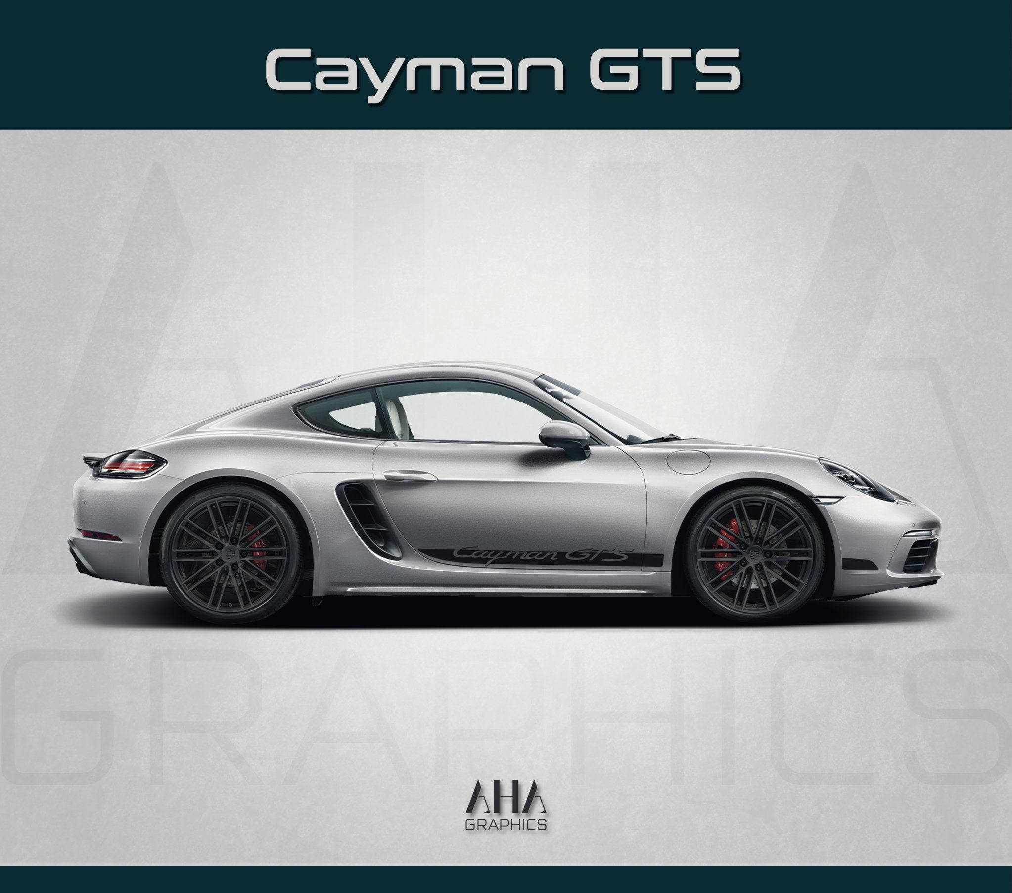 Side Stripes Decals for Porsche 718 Cayman GTS – AHA Graphics