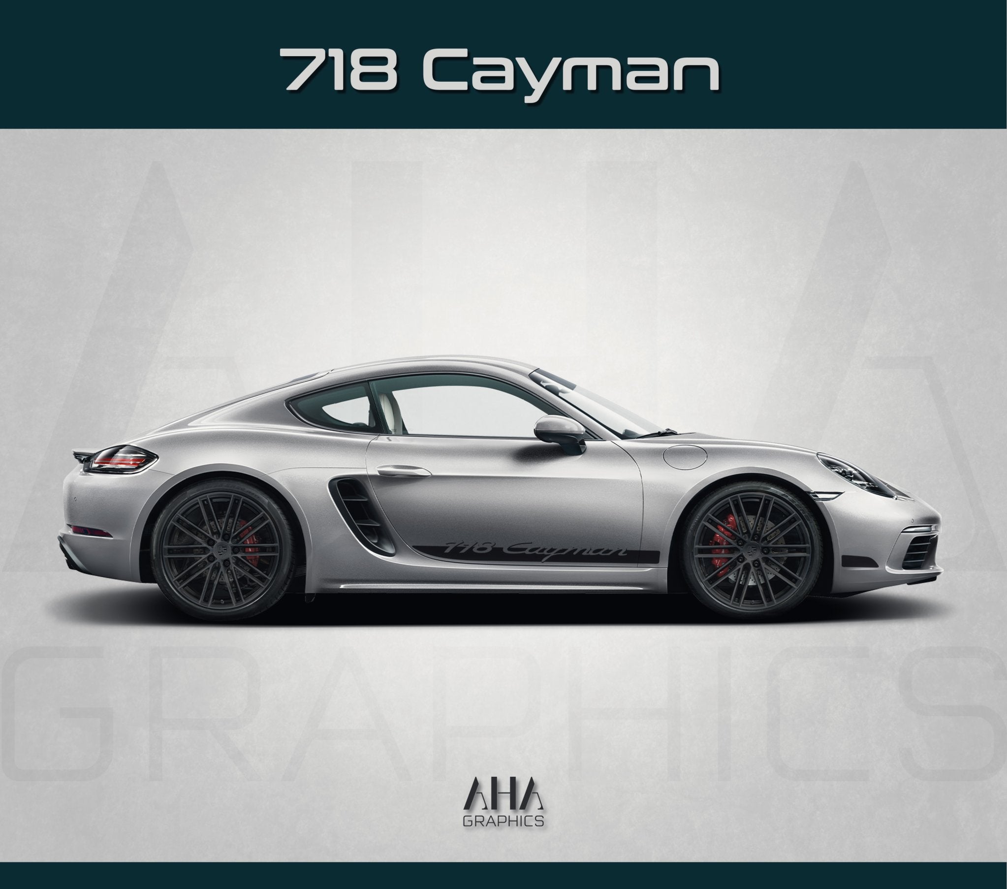 Side Stripes Decals for Porsche 718 Cayman – AHA Graphics
