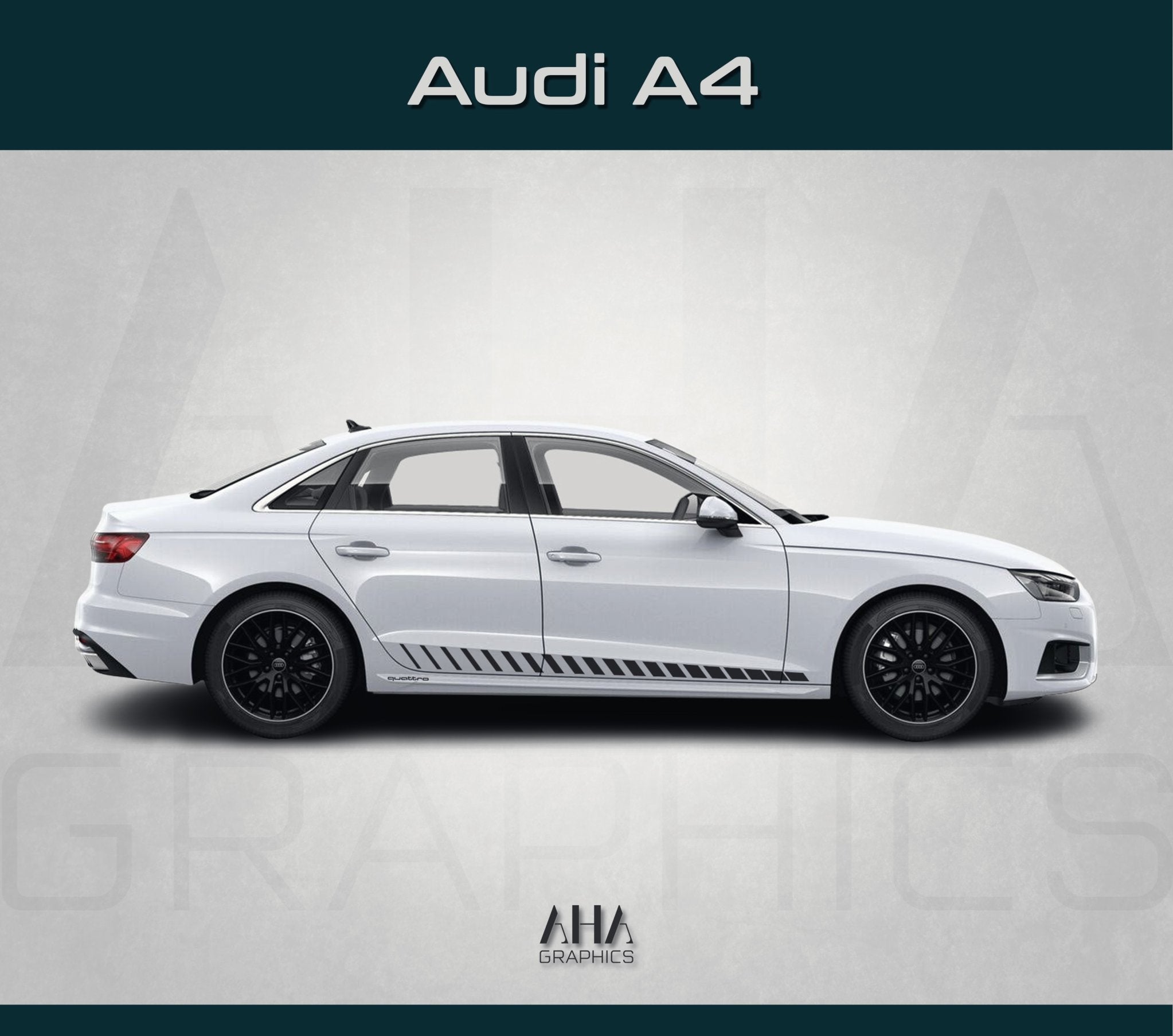 Side Stripes Decals Audi A4 Audi Sport A4 Side Graphics – AHA Graphics