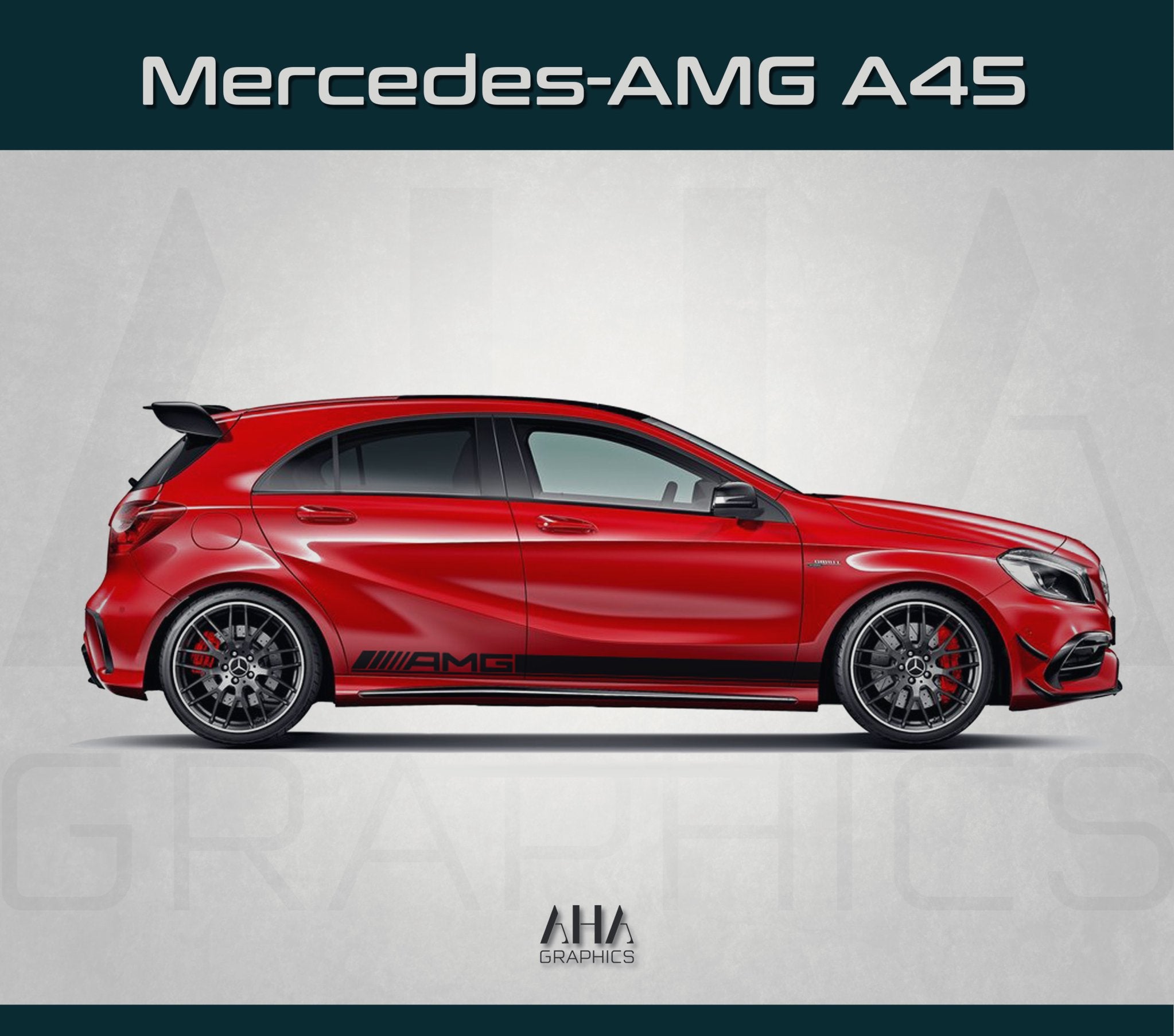 Side Stripes Decals for Mercedes AMG A45 A Class – AHA Graphics