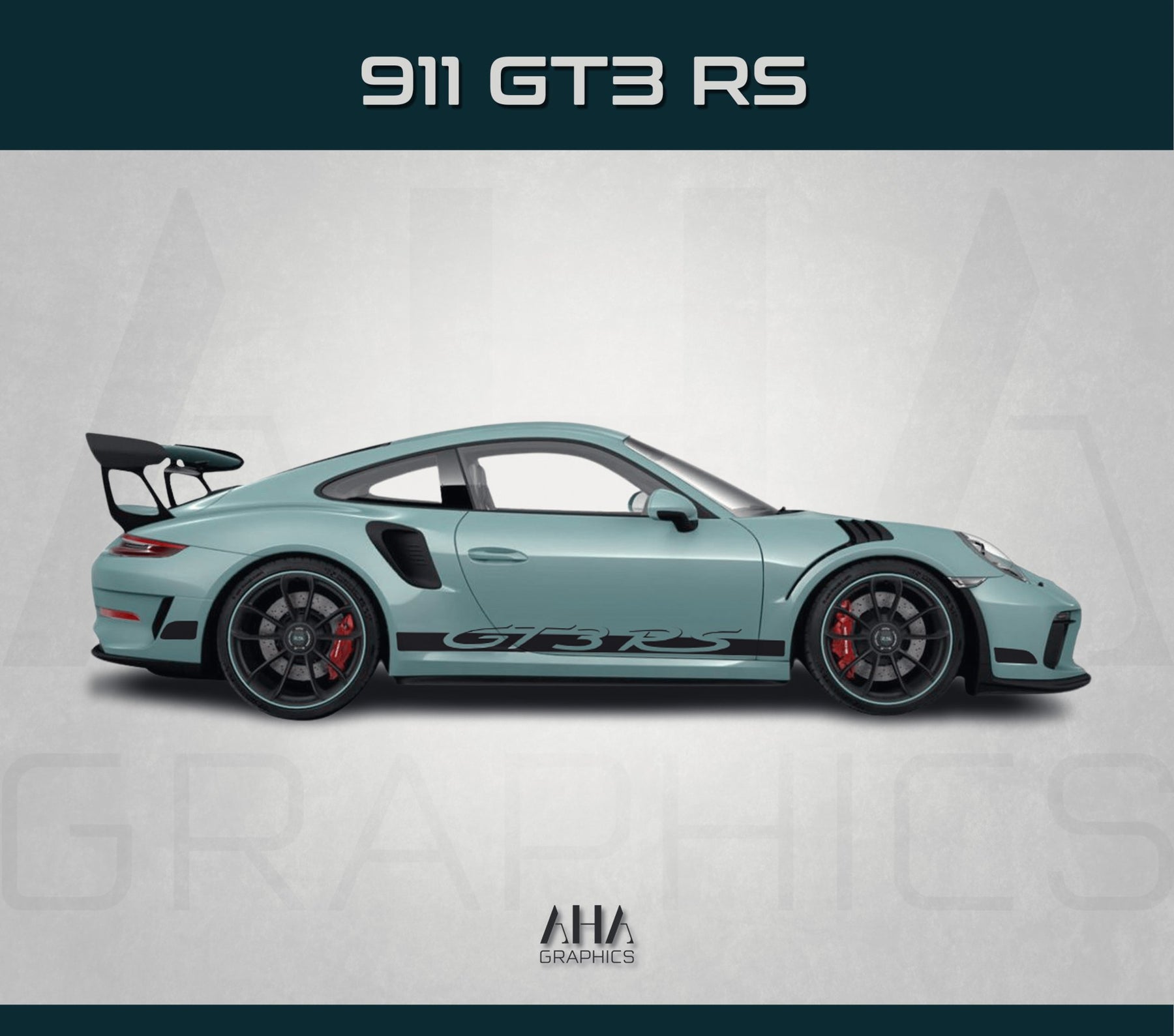 Side Stripes Decals for Porsche 911 GT3 RS – AHA Graphics