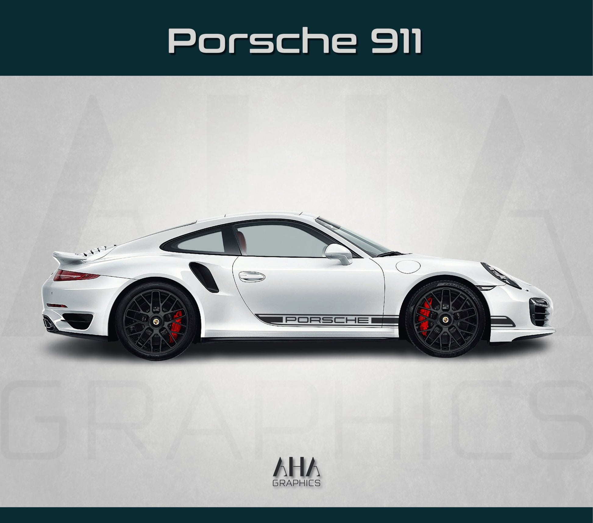 Side Stripes Decals for Porsche 911 991 992 Carrera Turbo – AHA Graphics