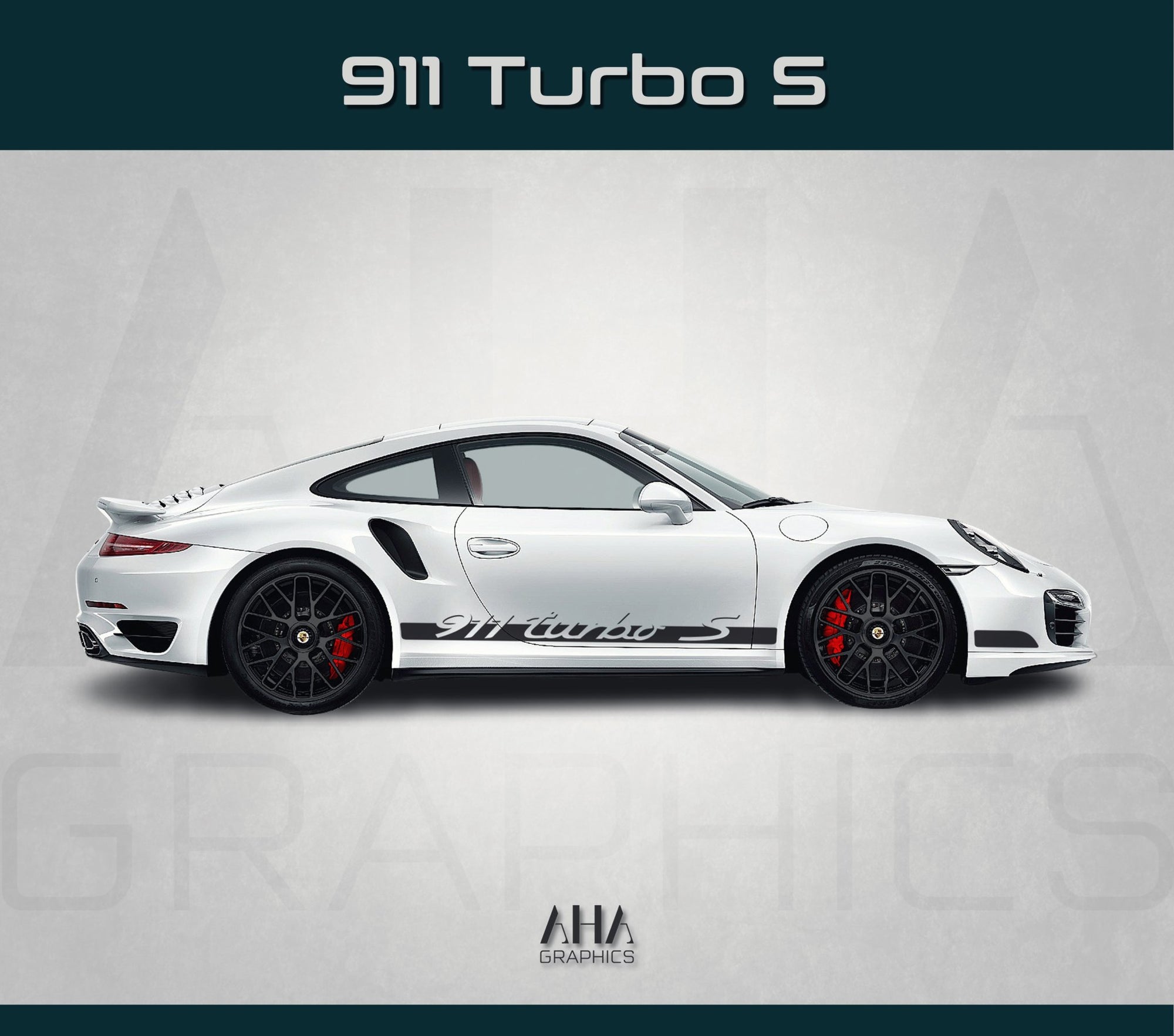 Side Stripes Decals for Porsche 911 Turbo S – AHA Graphics