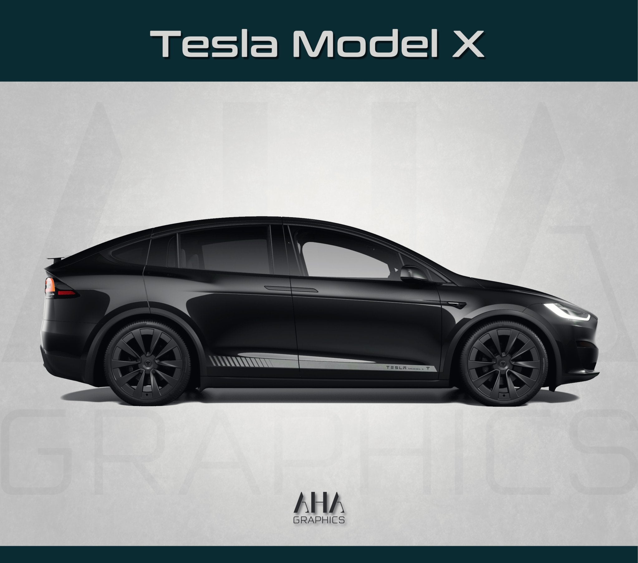 Tesla Model X Side Stripes Decals – AHA Graphics