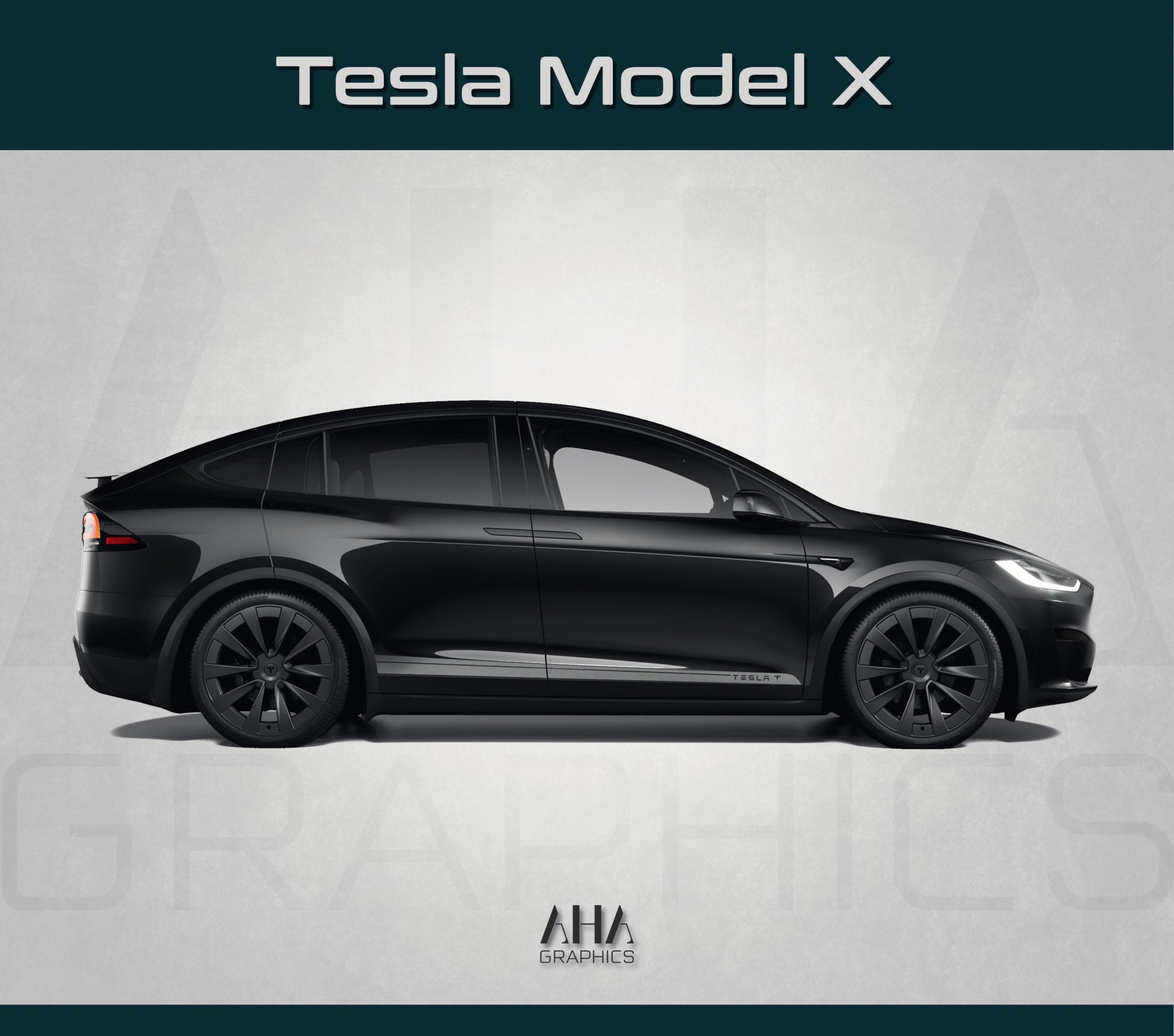 Tesla Model X Side Stripes Decals – AHA Graphics