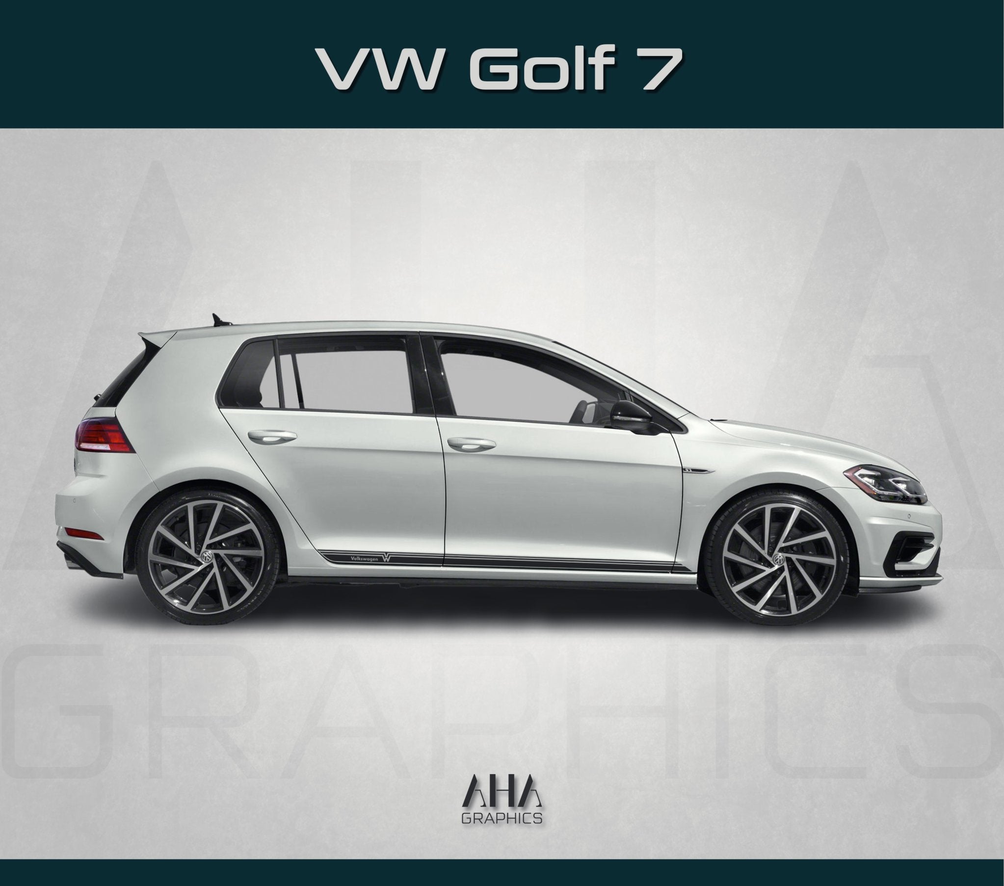 Volkswagen GOLF 7 R Line Side Stripes Decals VW MK7 Side Graphics – AHA ...