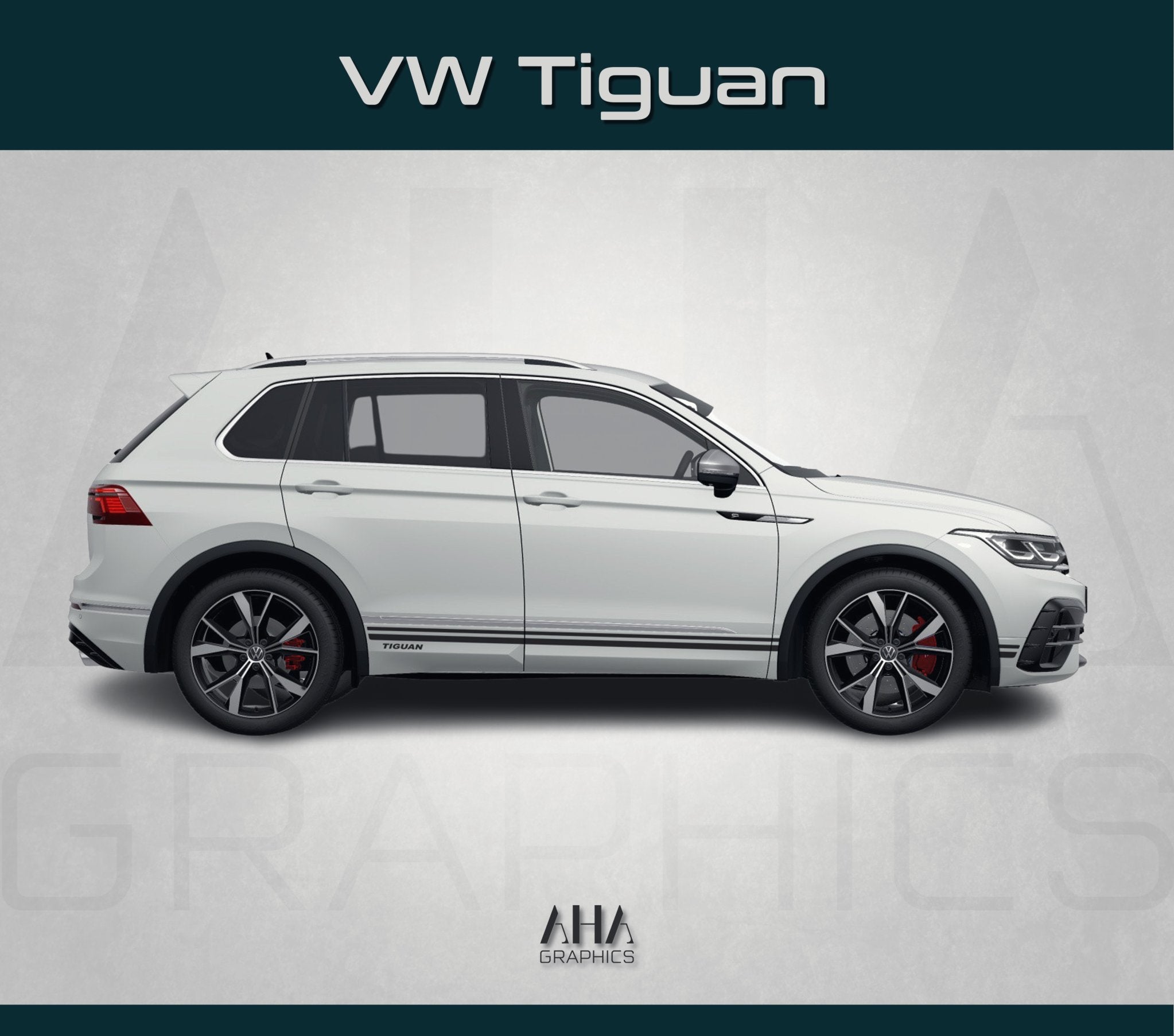 Volkswagen Tiguan Side Stripes Decals VW Tiguan Side Graphics – AHA ...